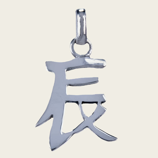 Zilveren Chinese horoscoop Draak ketting hanger op voorraad – Mooye jewelry